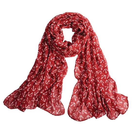 Red Anchor Scarf – Lady Gryphon Shop