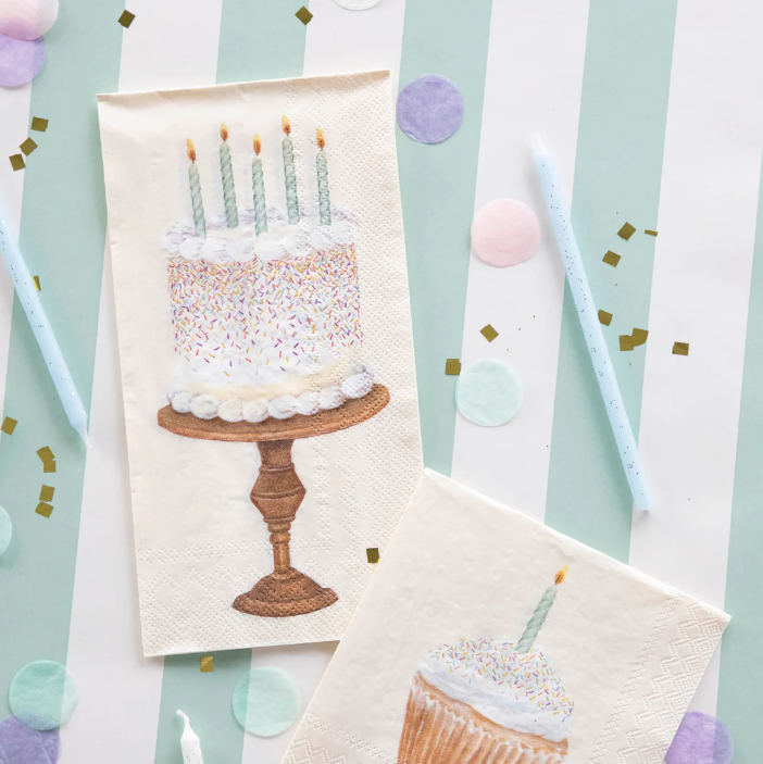 Birthday Cake Guest Napkins – Lady Gryphon