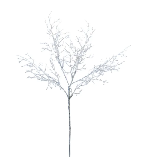 White Glitter Twig Spray from Kurt Adler – Lady Gryphon