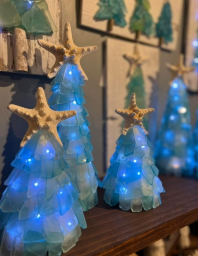 Lighted Sea Glass Christmas Tree – Lady Gryphon Shop