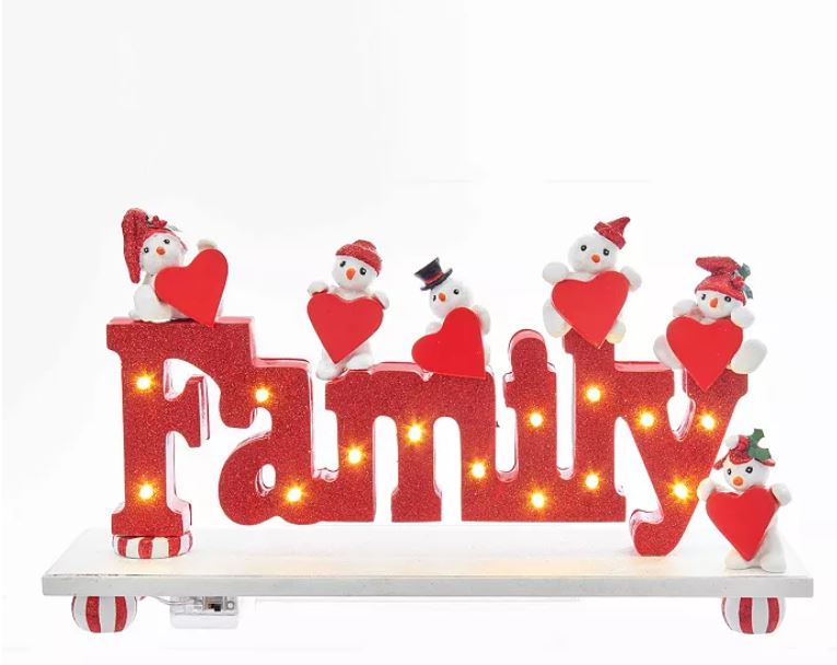 Wooden "Family" LED Sign – Lady Gryphon